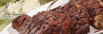 Grilled New York Strip Steak With Blue Cheese Compound Butter – Broil ...